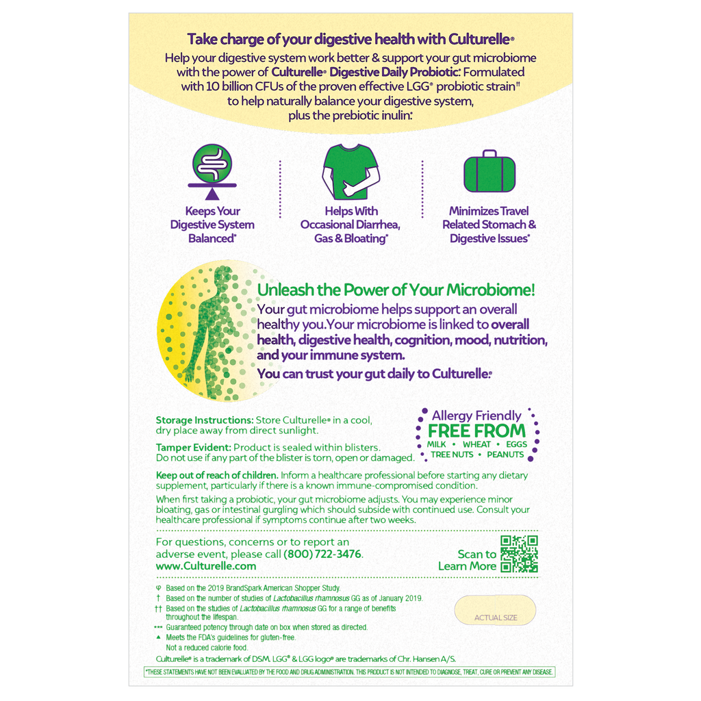 Culturelle Digestive Daily Probiotic Capsules – VIVUS Health Store