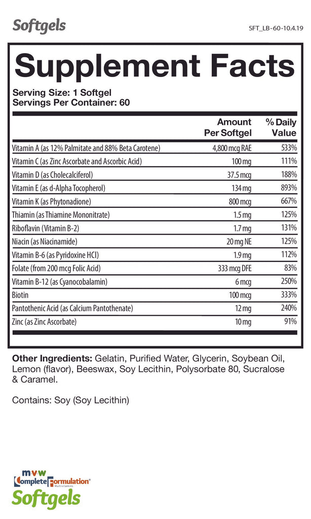 MVW Complete Formulation Softgels – VIVUS Health Store